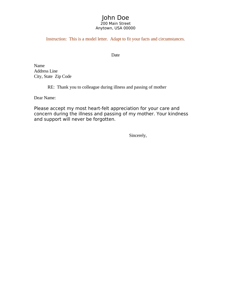 Leave for condolence: Fill out & sign online | DocHub