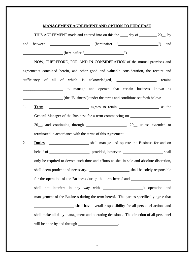 Onlyfans Management Contract Template