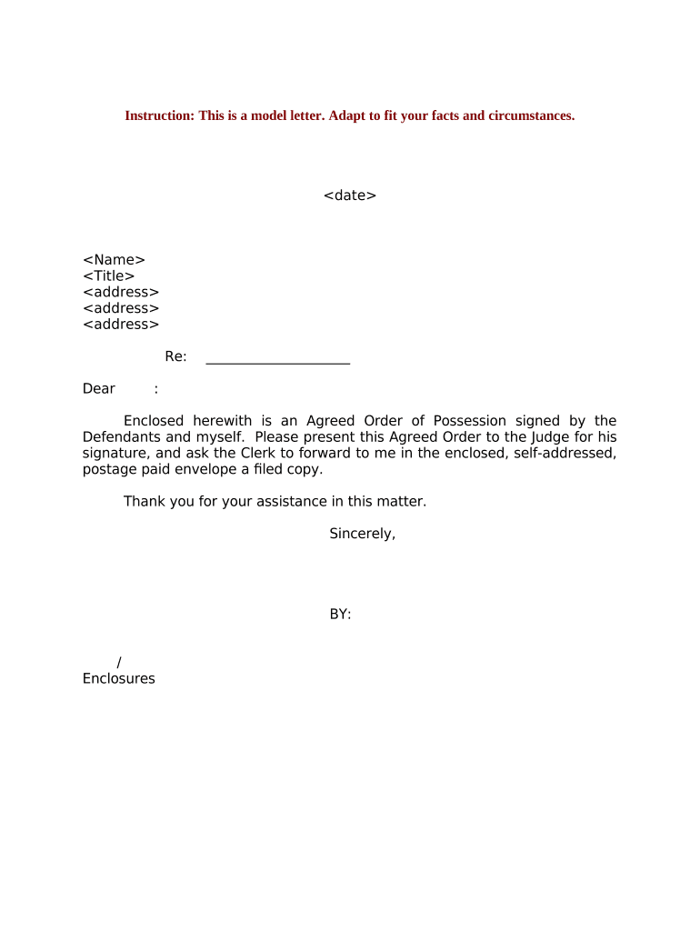 Court Letter Sample Doc Template PdfFiller