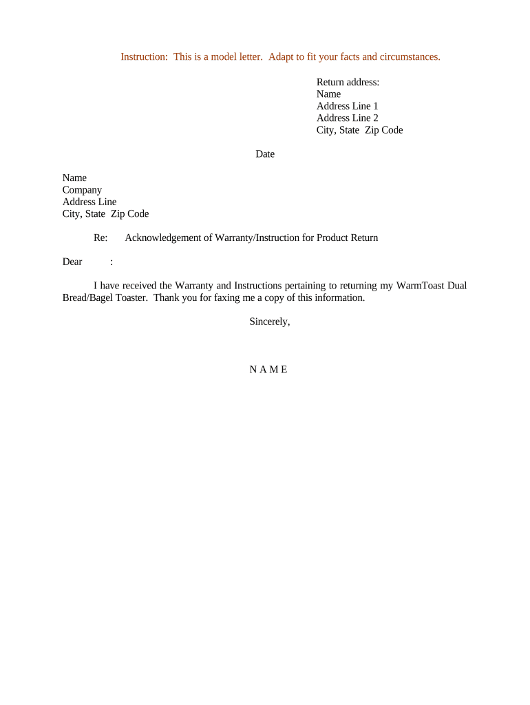 Letter Instruction Doc Template PdfFiller