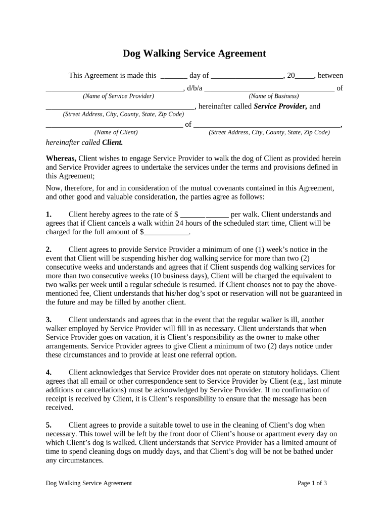 Service Agreement Doc Template PdfFiller
