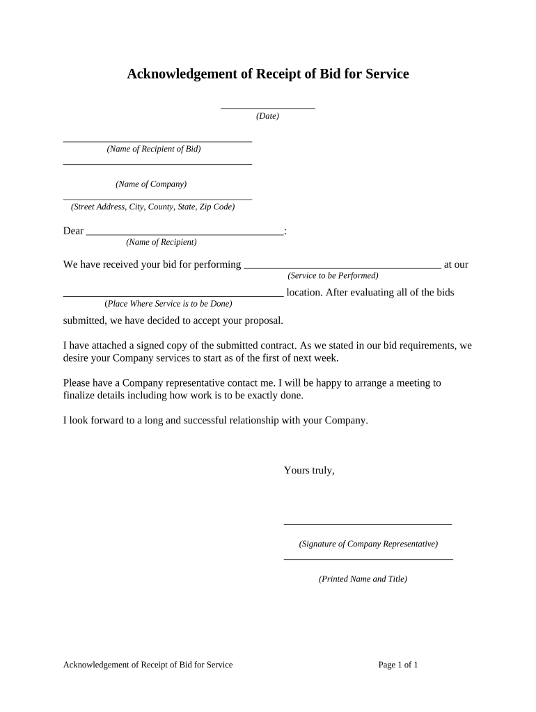 Acknowledgement Receipt Fill Out Sign Online DocHub