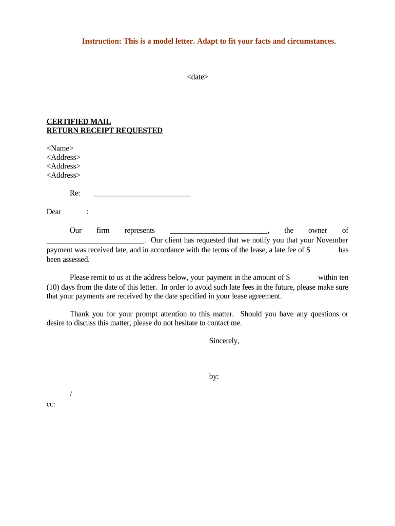 Late fee form: Fill out & sign online | DocHub