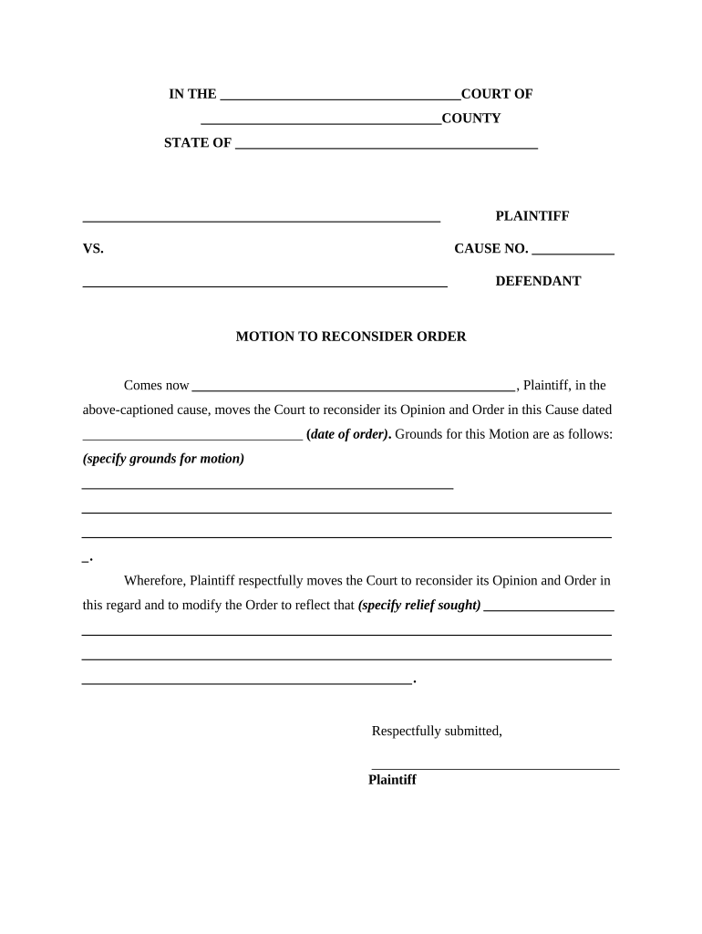 Court Order Template Doc Template PdfFiller
