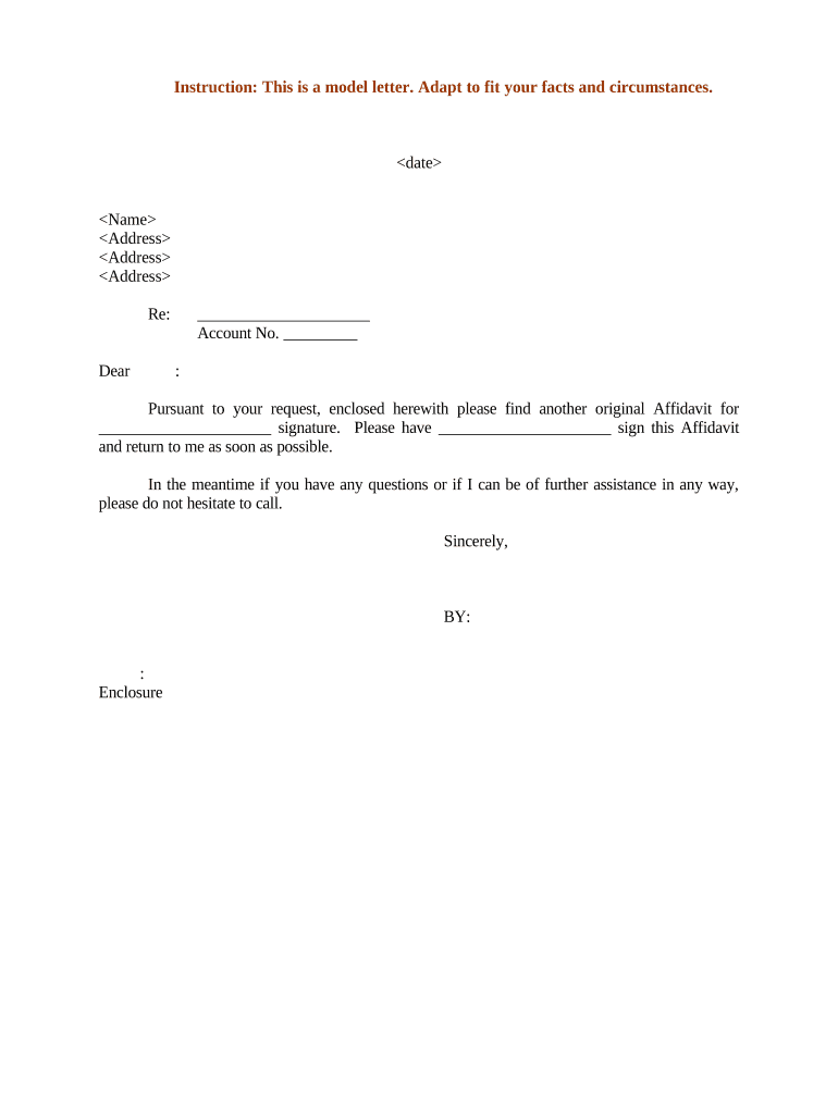 Affidavit Letter Doc Template PdfFiller