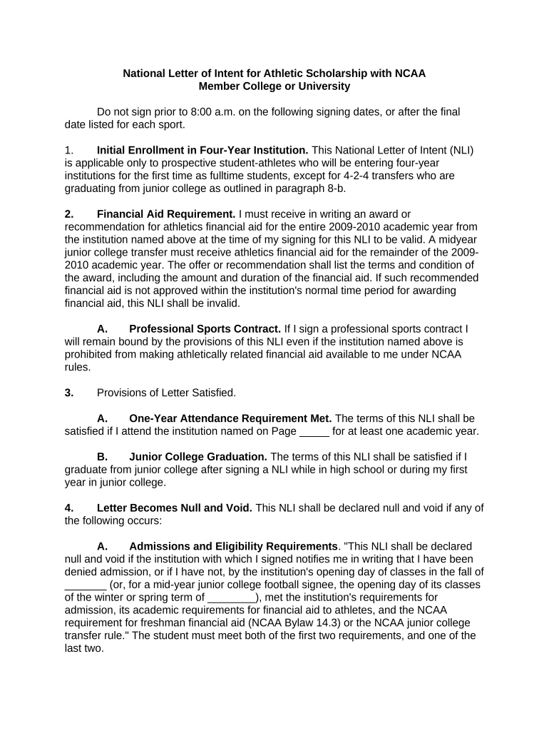 Letter Intent College Doc Template PdfFiller