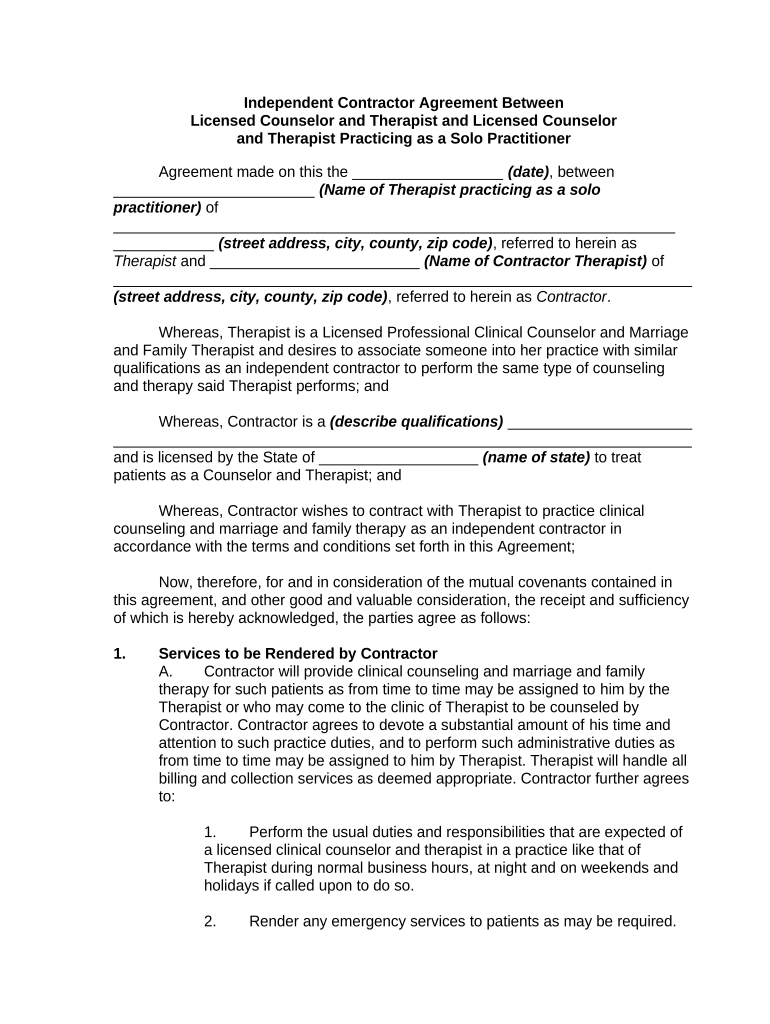 Independent contractor license: Fill out & sign online | DocHub