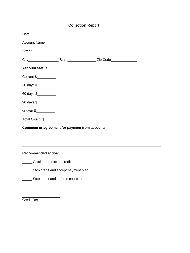 Collection Report: Fill out & sign online | DocHub