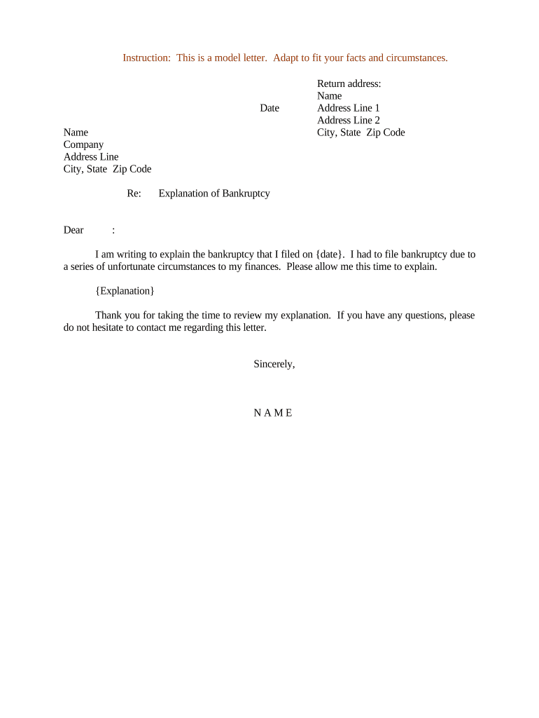 Letter Of Explanation Doc Template PdfFiller