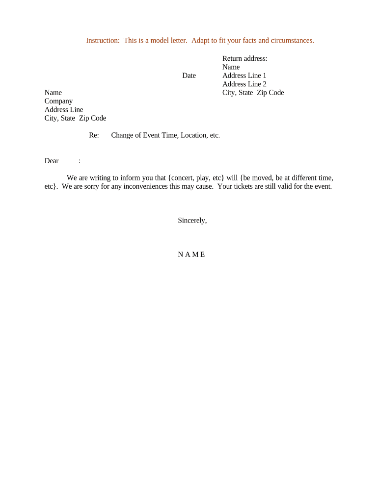 Letter To Change Fill Out Sign Online DocHub