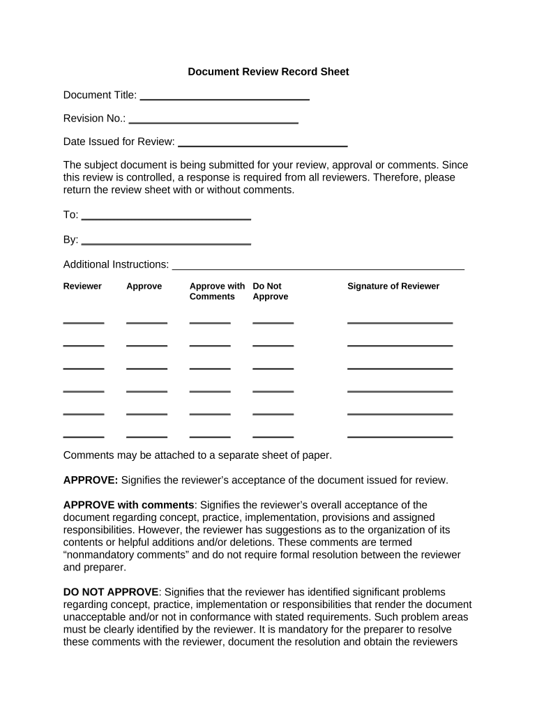 Document Review Doc Template PdfFiller