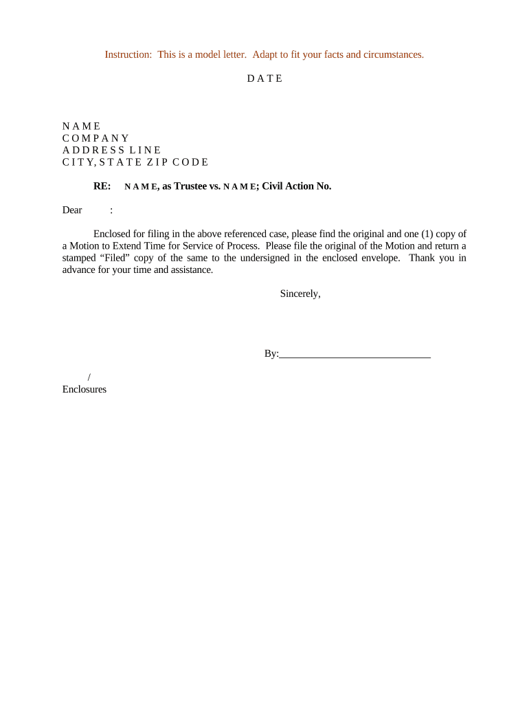 Motion Extend Time Doc Template PdfFiller