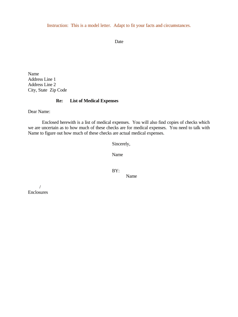 Sample Letter Reing Reimbursement Of Expenses Fill Out Sign 