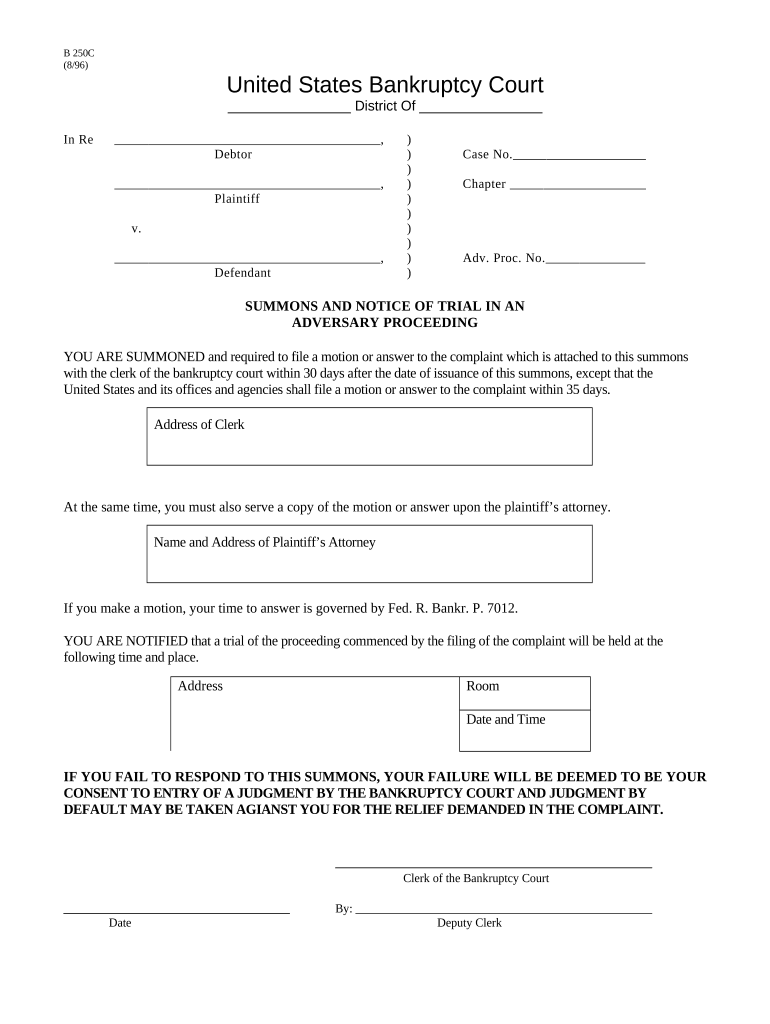 Summons notice: Fill out & sign online | DocHub
