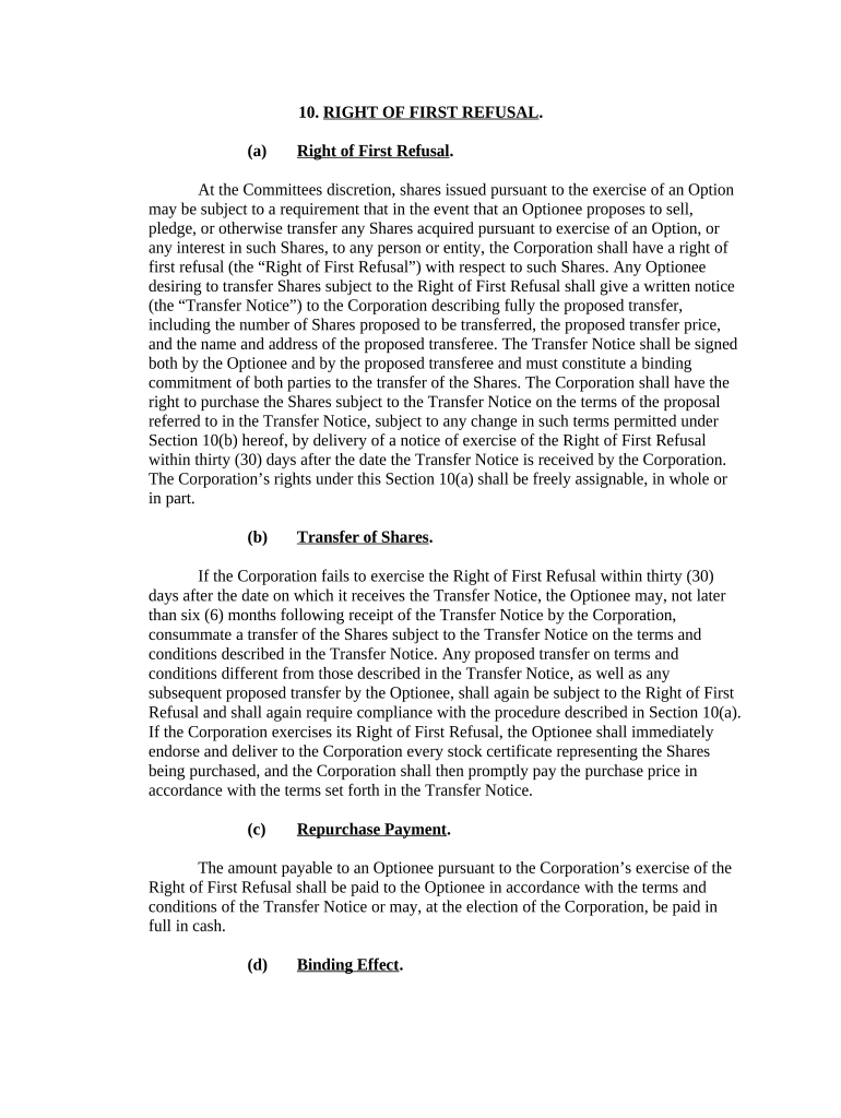 First Right Of Refusal Clause Fill Out Sign Online DocHub First Right Of Refusal Clause Fill Out Sign Online DocHub