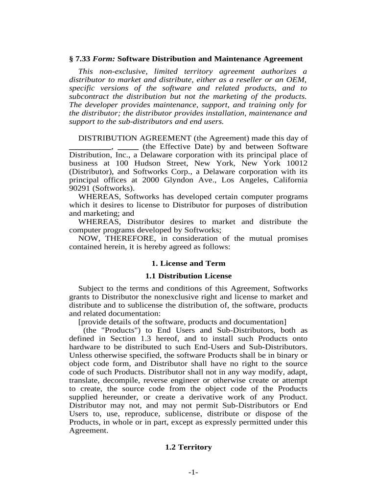 Oem Agreement Template