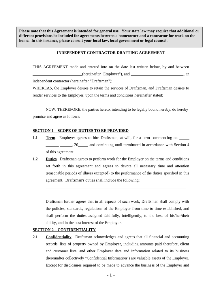 Drafting Agreement Contract Doc Template PdfFiller