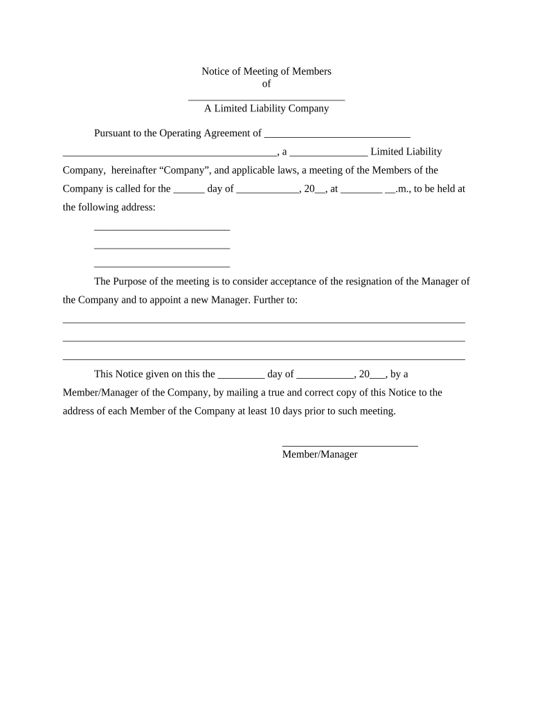 Limited Liability Company Doc Template PdfFiller