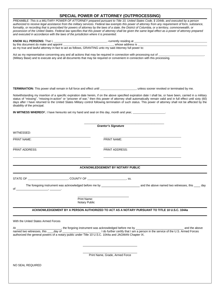 Special Power Attorney Template Doc Template PdfFiller