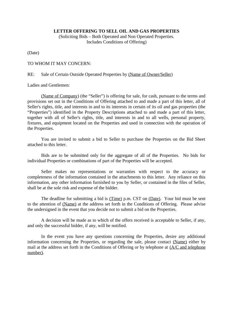 Oil bids: Fill out & sign online | DocHub