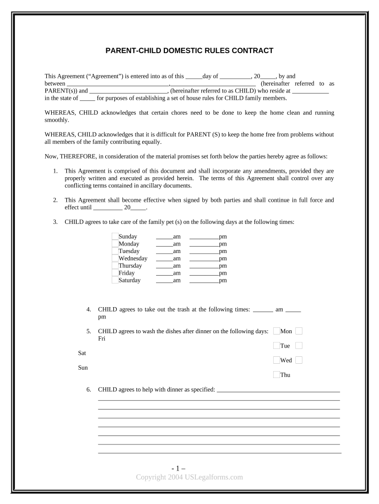 Parent child domestic: Fill out & sign online | DocHub