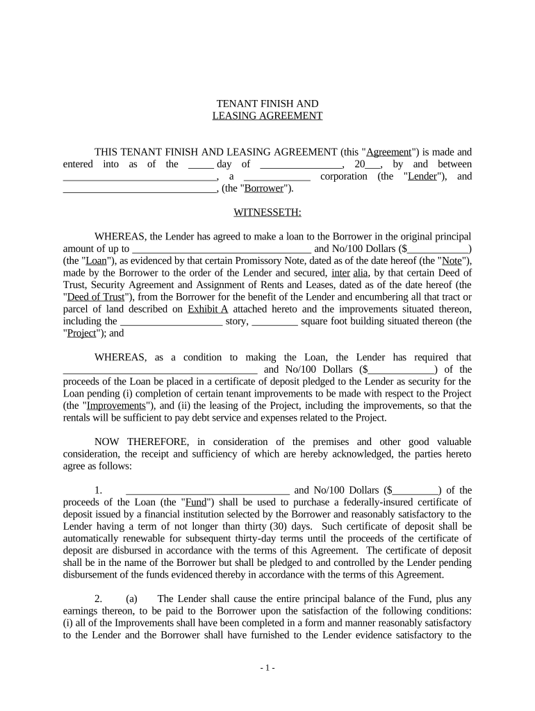 Leasing Agreement Doc Template PdfFiller