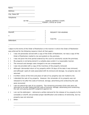 utah hearing code Doc Template | pdfFiller