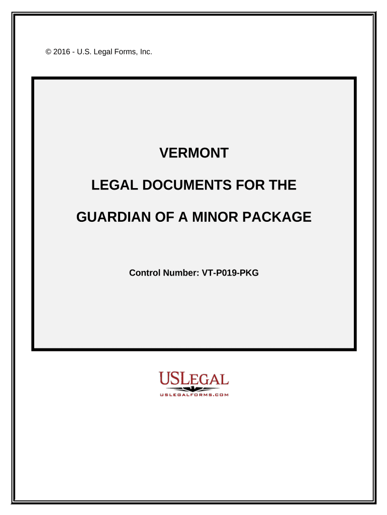 Vermont Legal Documents for the Guardian of a Minor Package Doc Template | pdfFiller