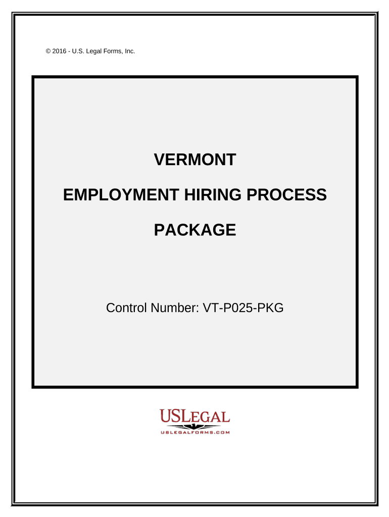 Employment Hiring Process Package - Vermont: Fill out & sign online ...