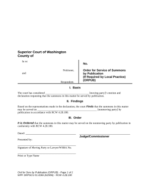 order summons Doc Template | pdfFiller