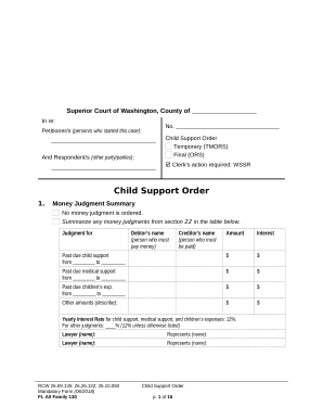 order child support sample Doc Template | pdfFiller