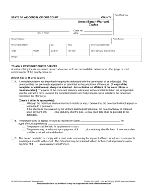 arrest Doc Template | pdfFiller