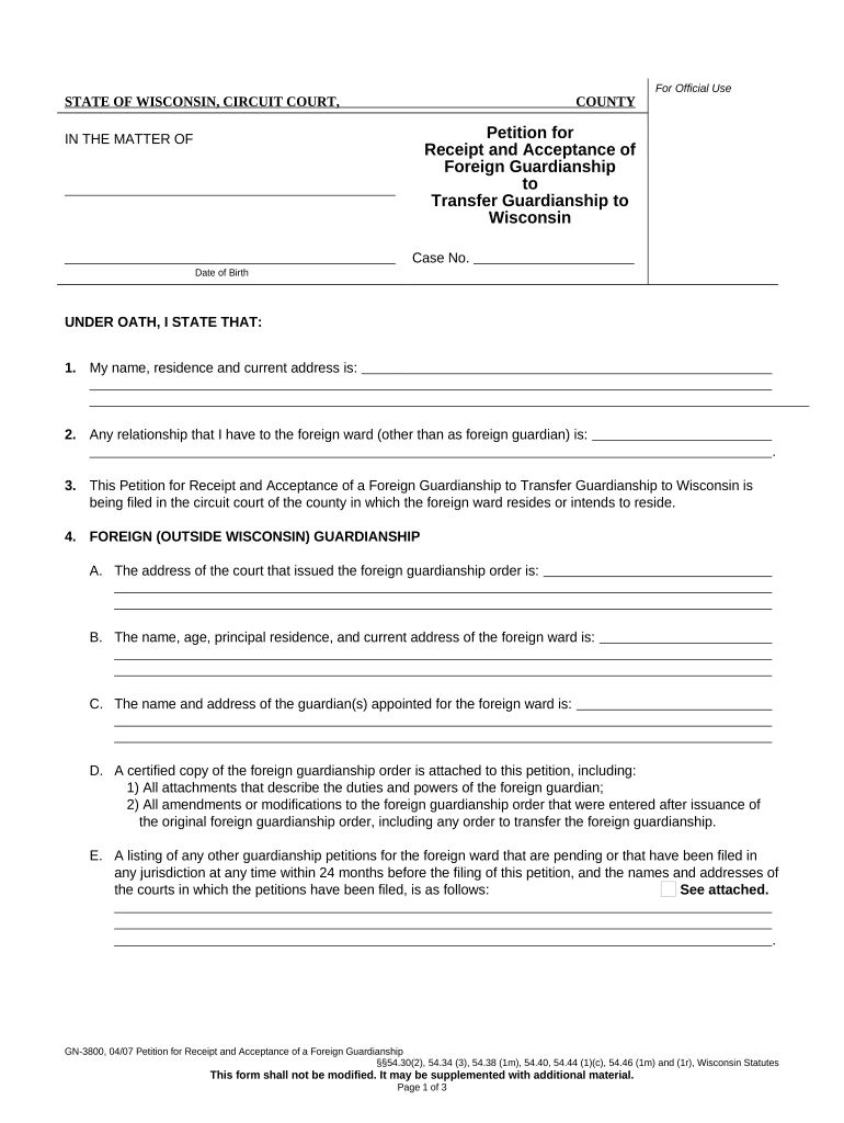 wisconsin foreign Doc Template | pdfFiller