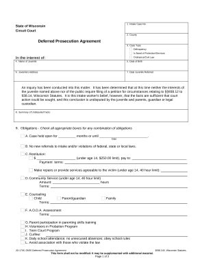 deferred prosecution contract Doc Template | pdfFiller