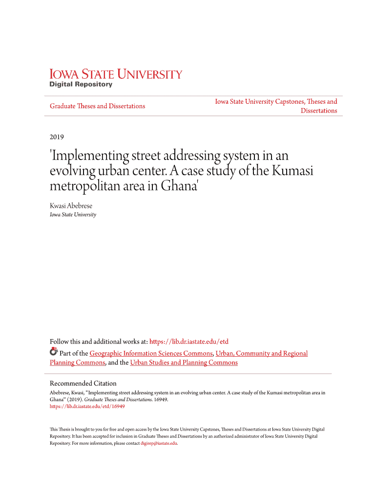 Fillable Online street naming and property addressing system in Accra ...
