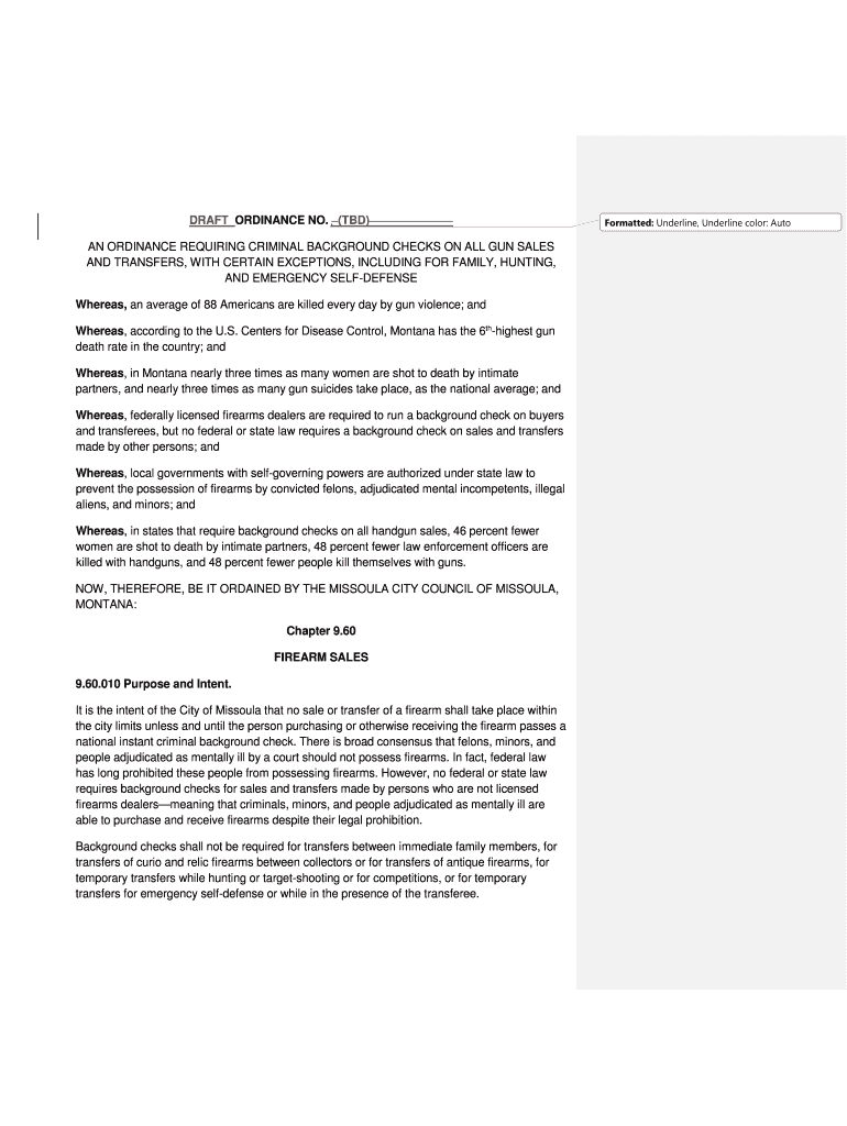 Fillable Online ftp ci missoula mt FACT SHEET Background Checks for All ...