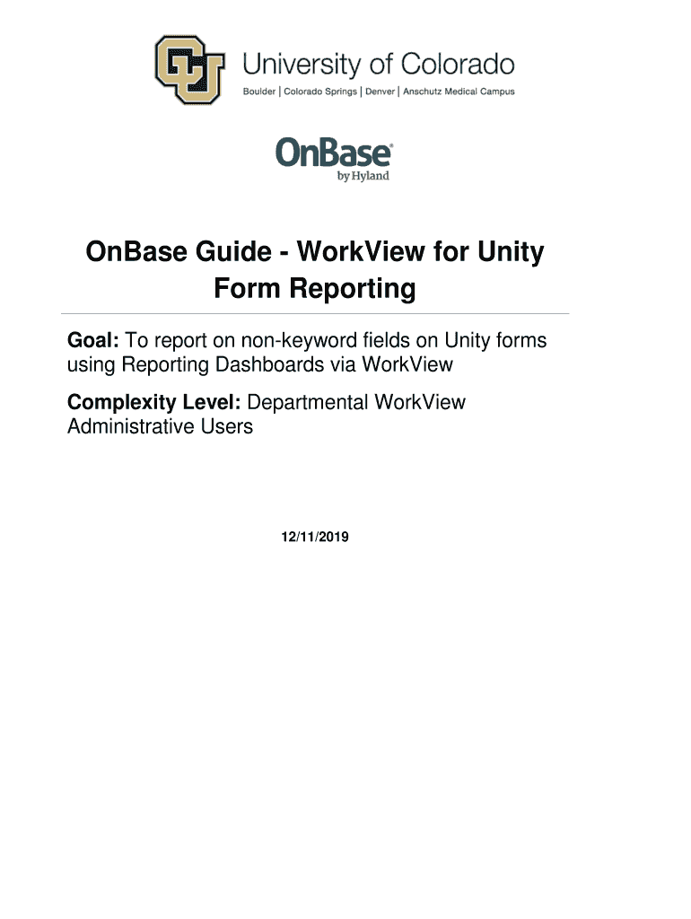 Fillable Online OnBase Guide - WorkView for Unity Form Reporting Fax ...