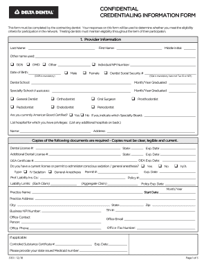Fillable Online Confidential Re-Credentialing Information Form Fax Email Print - pdfFiller