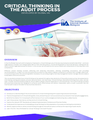 Fillable Online The IIA's Global Internal Audit Competency Framework ...