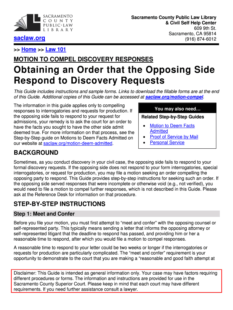 Fillable Online . Sometimes, as you conduct discovery in your civil ...