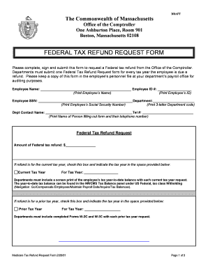 Fillable Online Federal Tax Refund Request Form Fax Email Print - pdfFiller