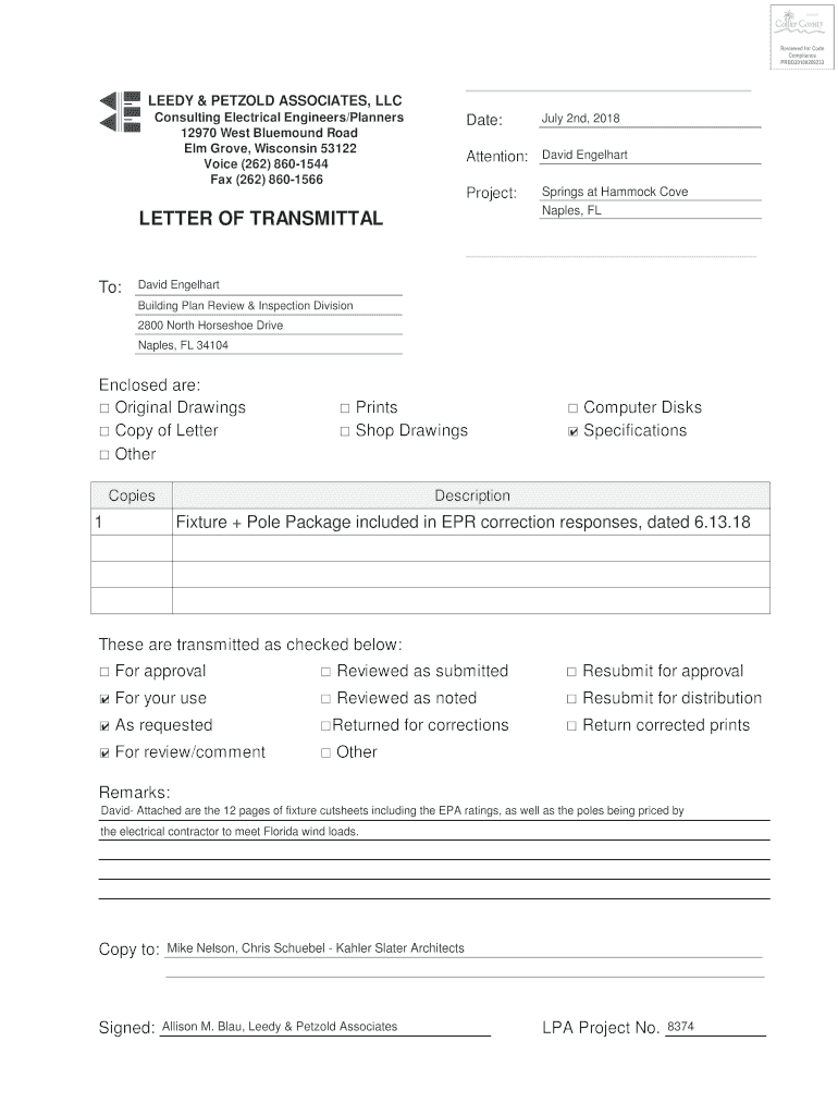 Fillable Online cvportal colliergov LPA transmittal - form Fax Email ...