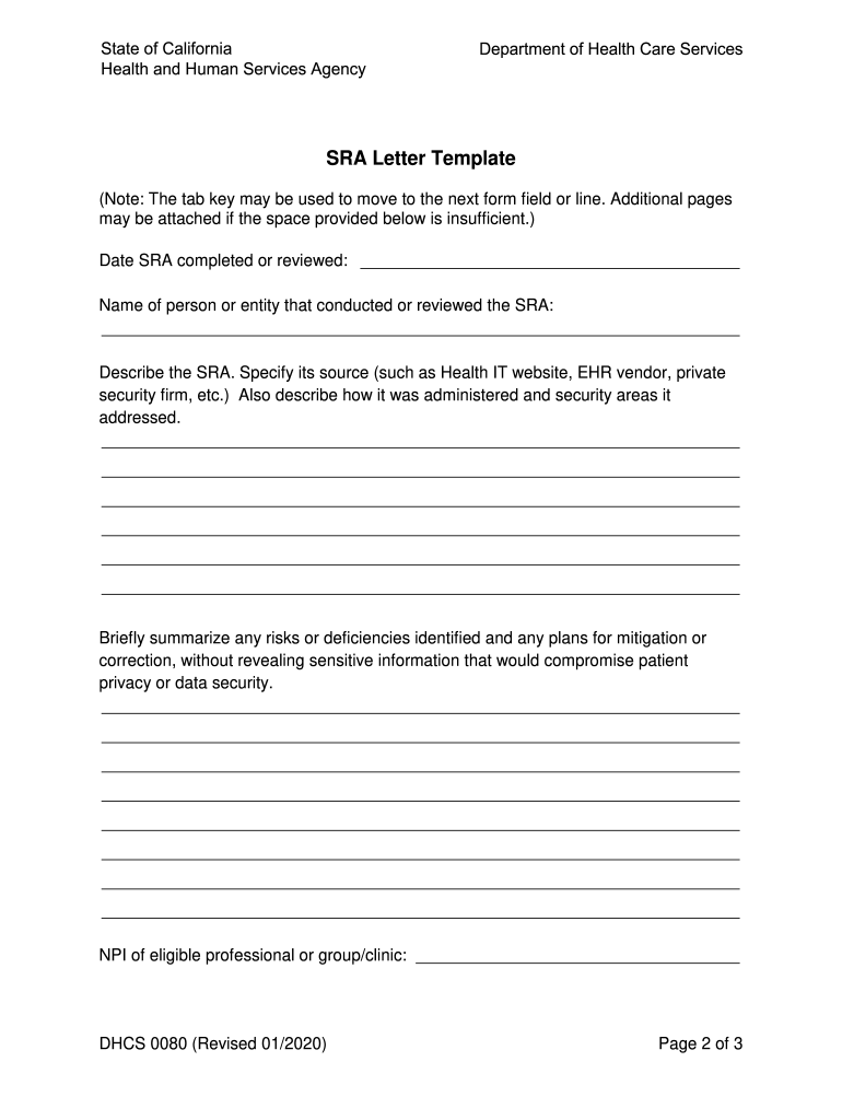 Fillable Online Security Risk Analysis Letter Template Fax Email Print ...