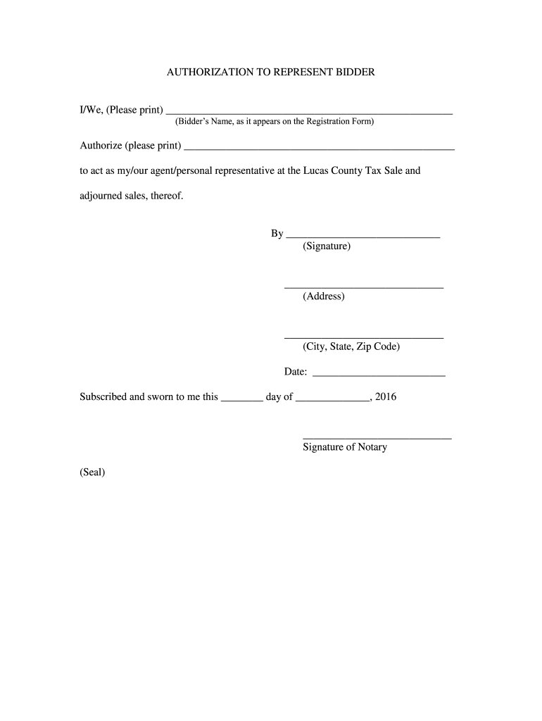 Fillable Online Authorized Personal Representative Designation Request ...