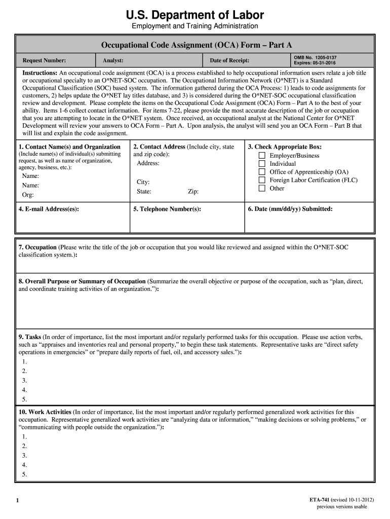Fillable Online U.S. Department of Labor Complaint Form Equal ...