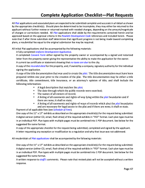 Fillable Online Final Plat Application and Checklist PROPERTY ...