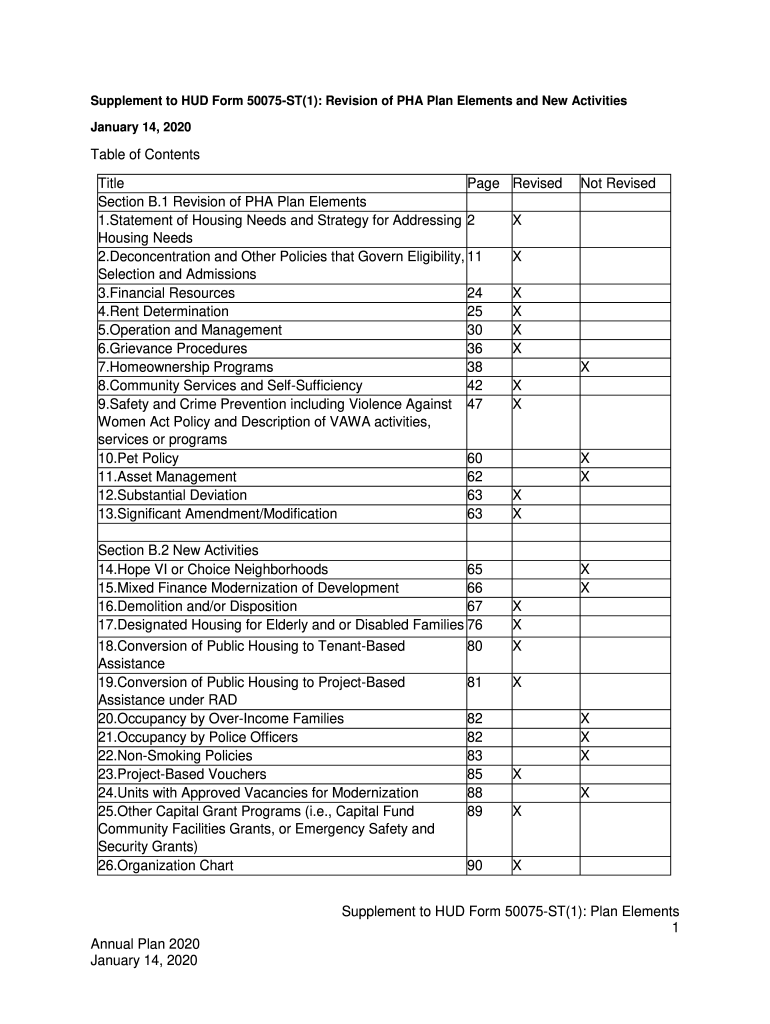 Fillable Online Public Housing Agency (PHA) Plan - HUD Fax Email Print ...