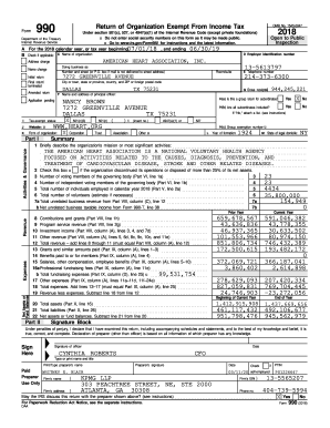 Fillable Online 2018-2019 IRS Form 990 - American Heart Association Fax ...
