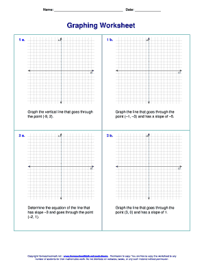 Fillable Online Graphing Worksheet. Graphing worksheet Fax Email Print ...