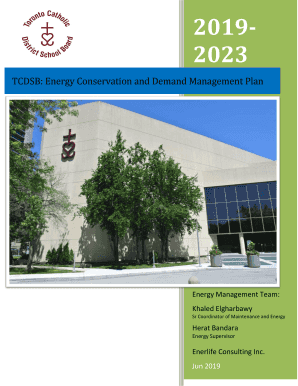 Fillable Online Energy Conservation and Demand Management Plan - TCDSB ...